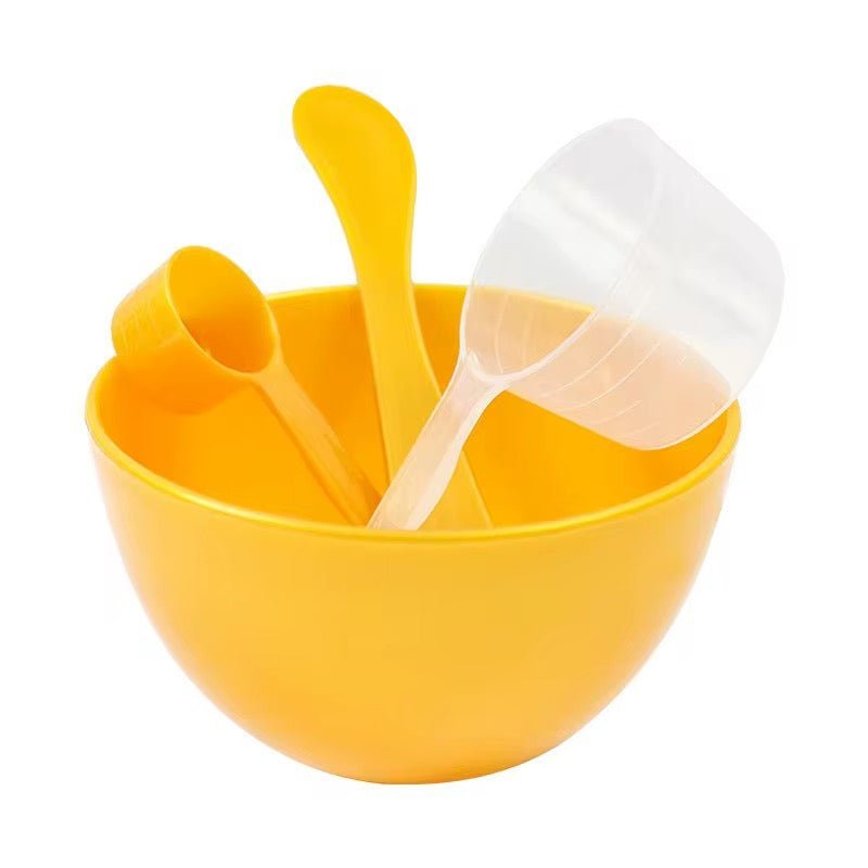 4 piece Facial Set - Mixing Bowl, Spatula, Small Scoop + Measuring Sco ...