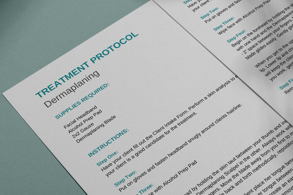 Dermaplaning Facial Treatment Protocols - Set of 6 | Digital PDF ...